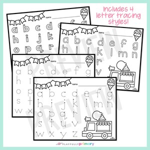 Ice Cream Worksheet, Ice Cream Activities, Alphabet Tracing Printable ...