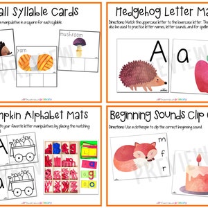 Fall Preschool Activities Printables Prek Fall Homeschool Unit Study - Etsy