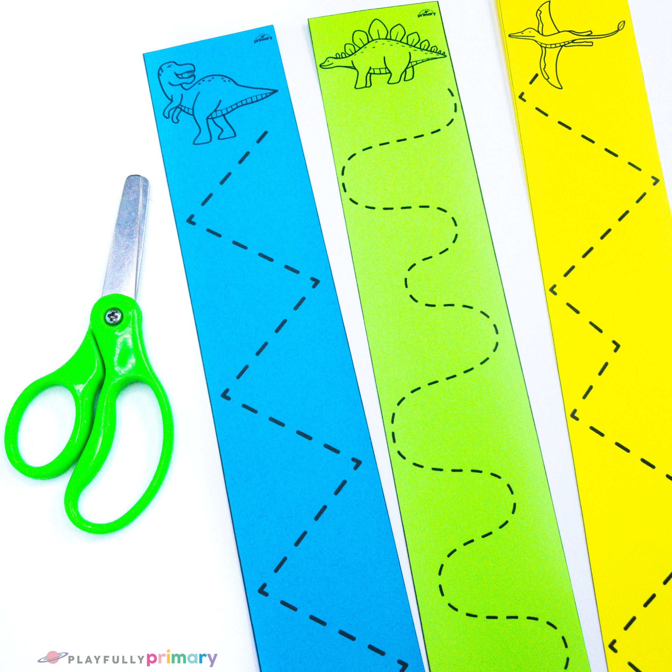 Dinosaur Cutting Strips, Scissor Skills Activities, Preschool Scissor ...