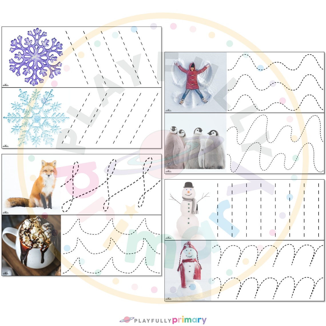Winter Pre-writing Worksheets Printable Winter Tracing Lines ...