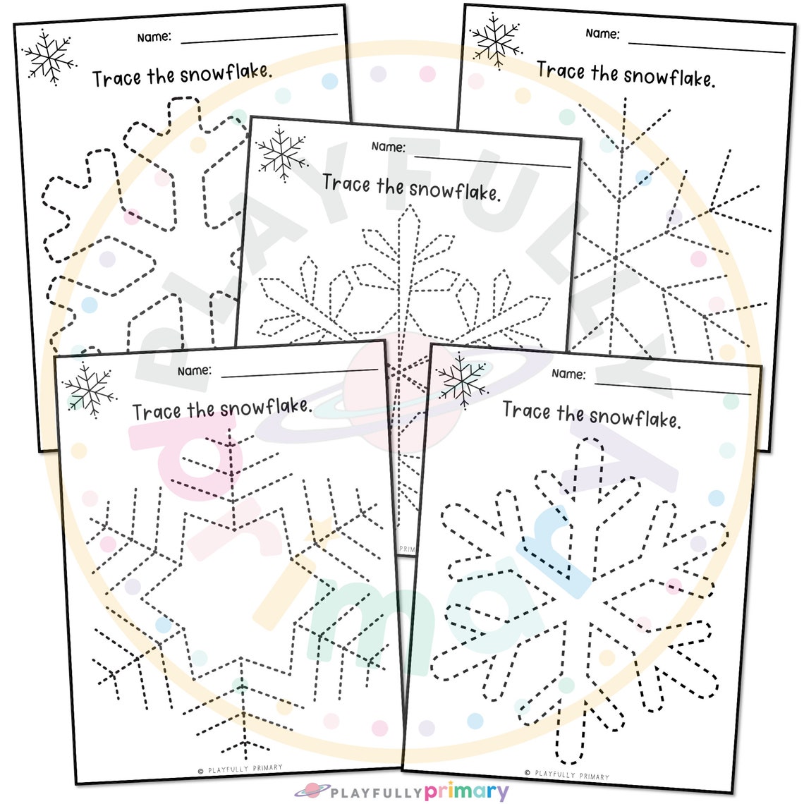 Snowflake Activity Sheets for Kids, Snowflake Unit Study Homeschool ...