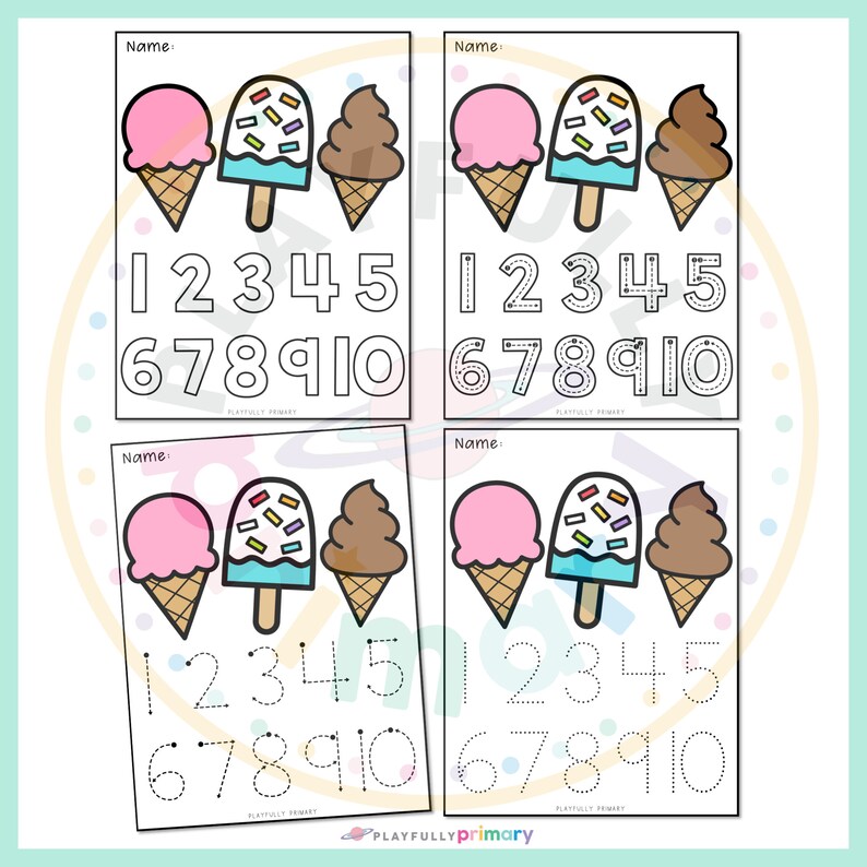 Preschool Number Tracing Worksheet, Number Tracing Printable ...