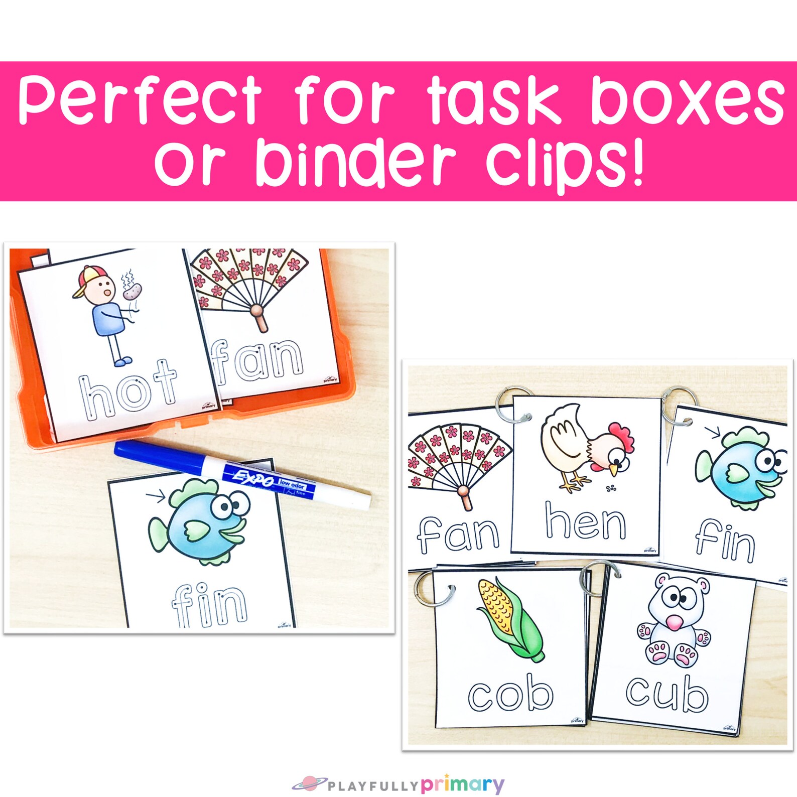 CVC Flashcards Printable, CVC Word Building Phonics Picture Cards ...