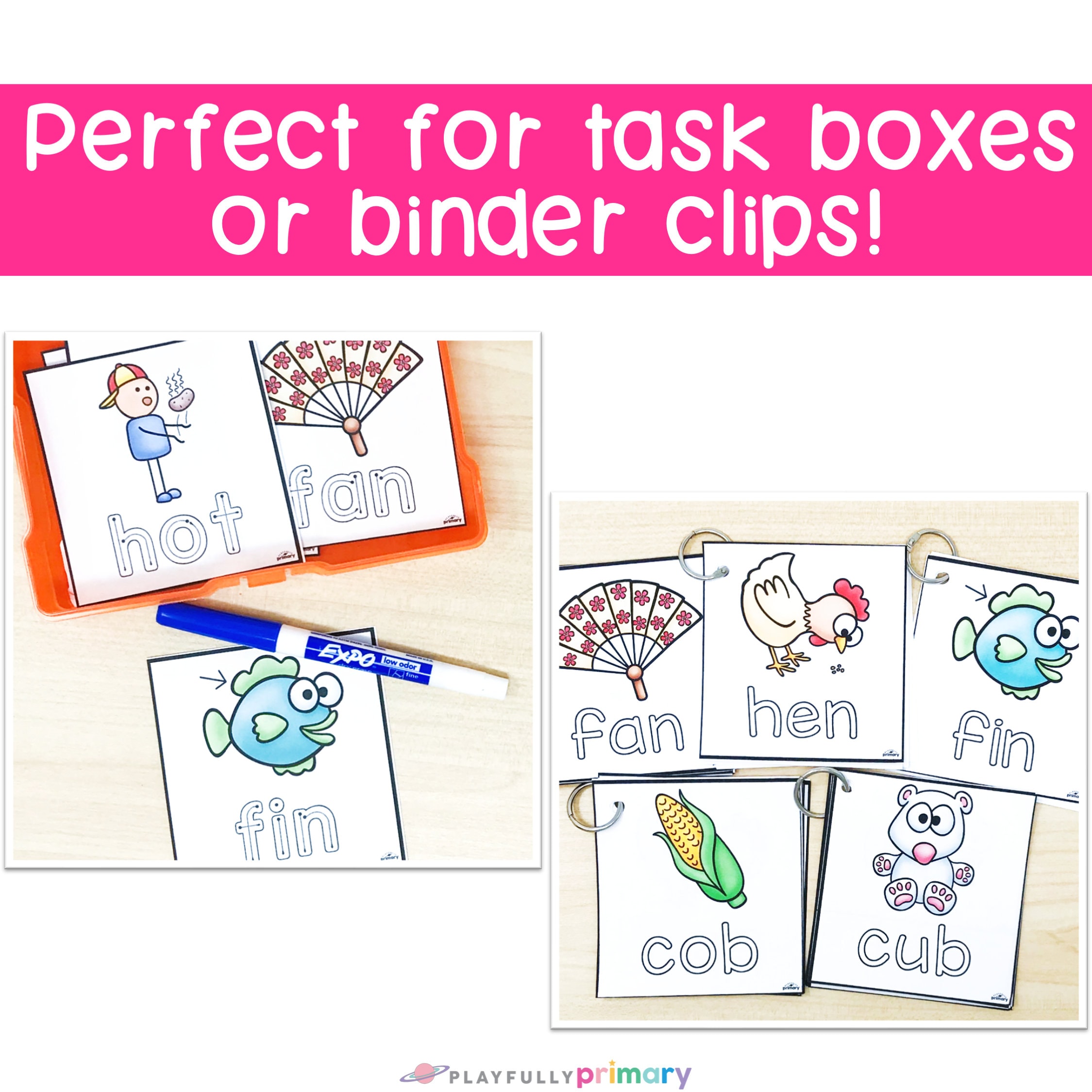 CVC Flashcards Printable, CVC Word Building Phonics Picture Cards ...
