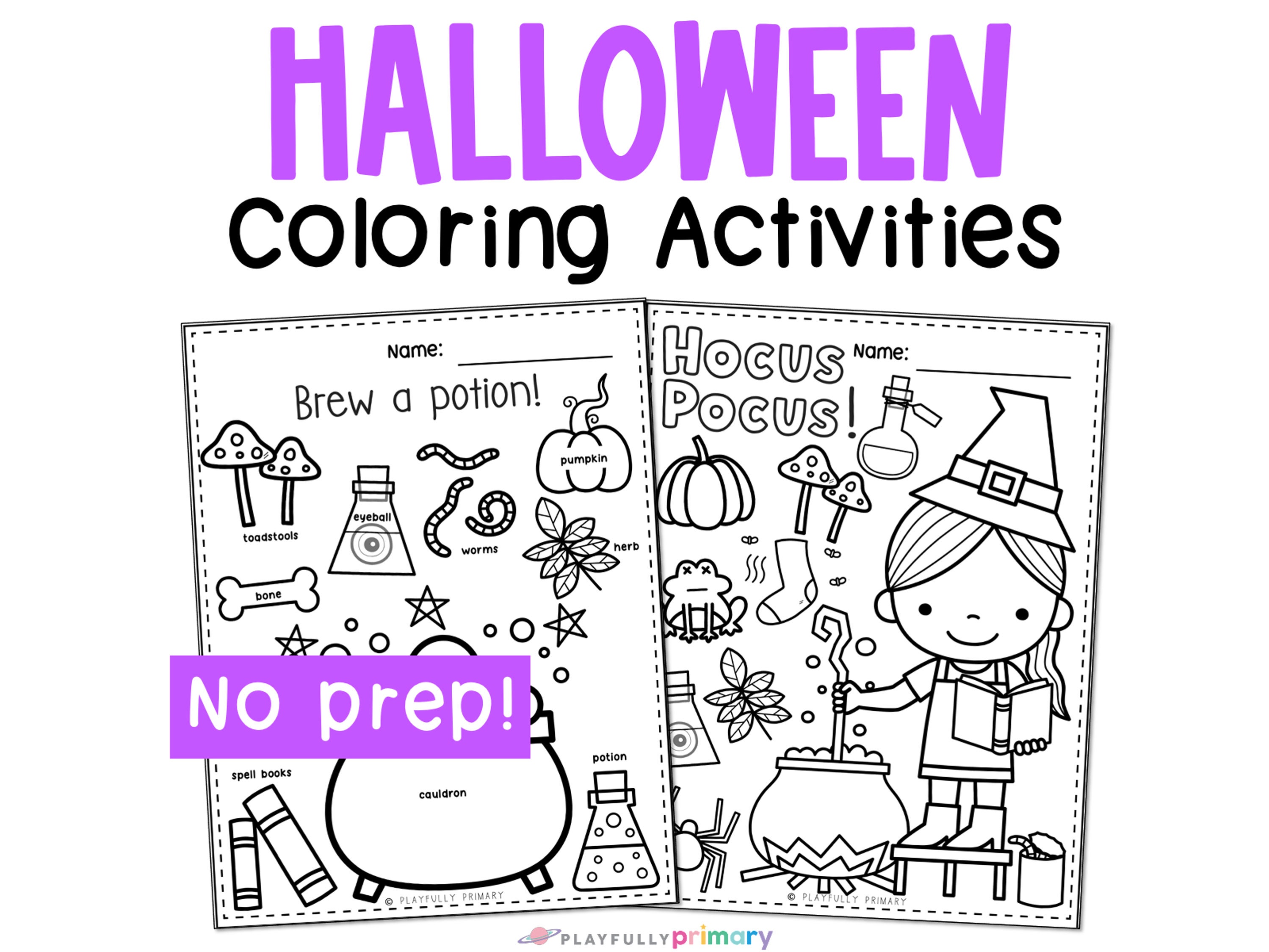 Halloween Coloring Pages for Kids, Halloween Printable Kids Activity ...