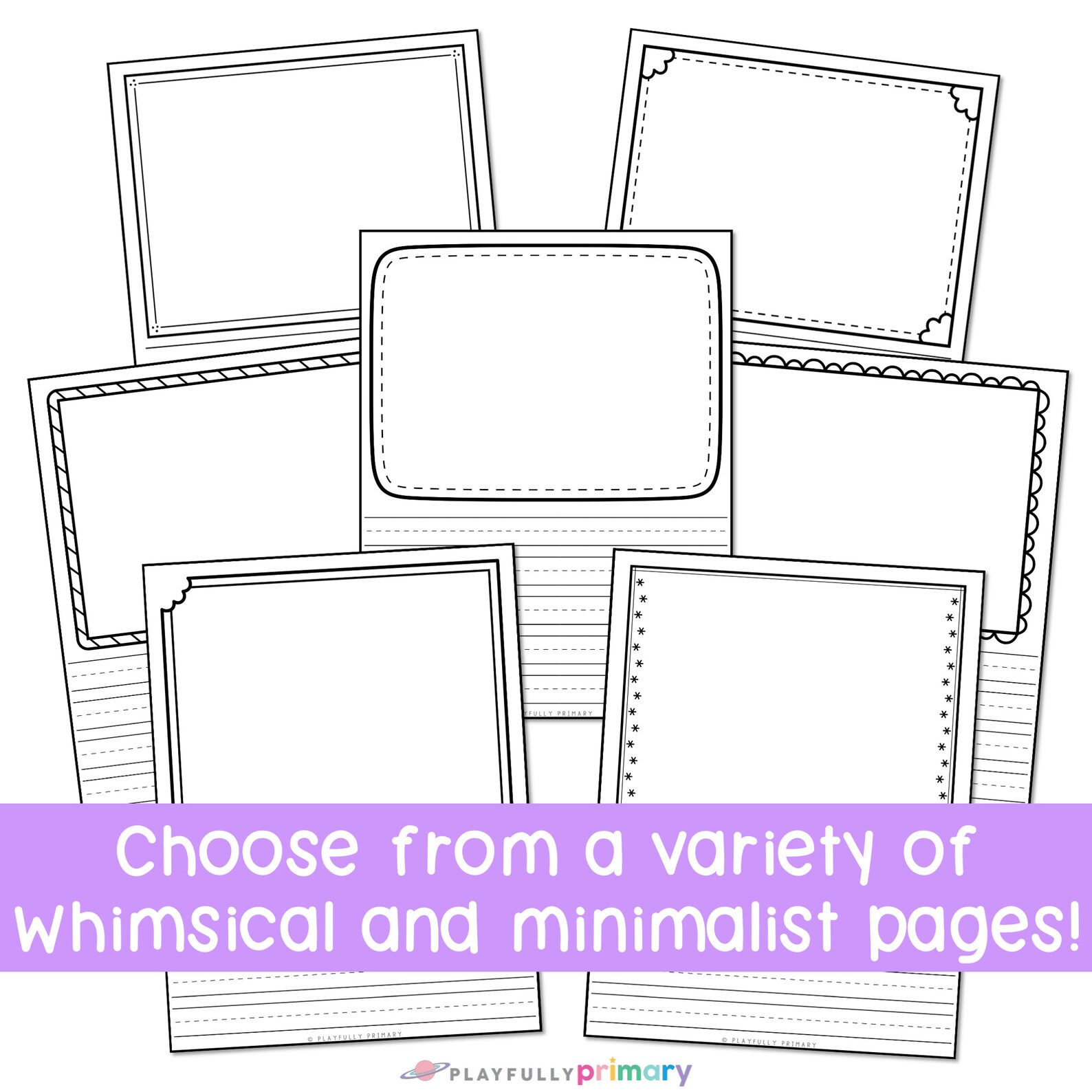 Primary Line Draw and Write Journal Pages, 1st Grade & Kindergarten ...
