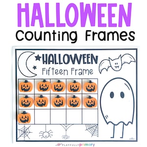 Halloween Mini Eraser Math Worksheets for Kindergarten Prek Preschool ...