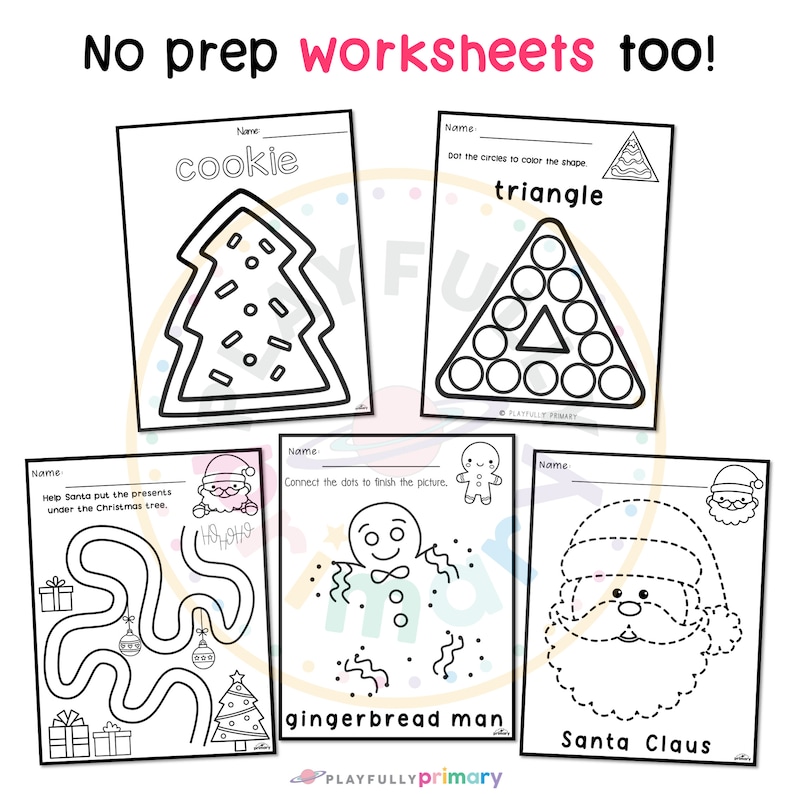 Christmas Fine Motor Activities Crafts, December Homeschool, Montessori ...