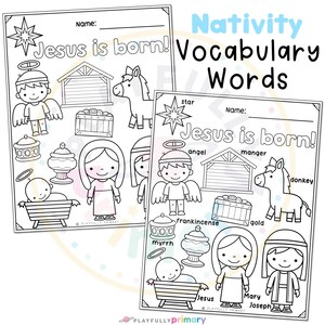 Nativity Coloring Pages, Christian Christmas Activity Pages, Nativity ...
