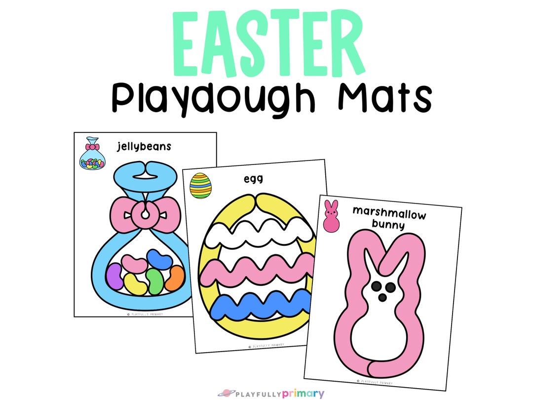Easter Playdough Mats, Easter Basket Stuffers, Easter Basket Printable ...