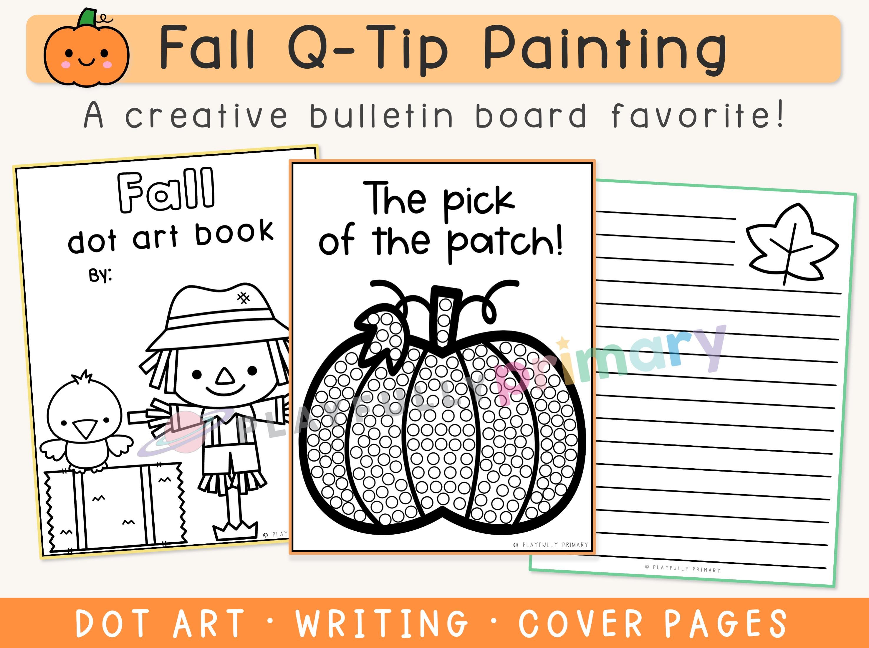Fall Q-tip Painting Craft - Fine Motor Art for Preschool and ...