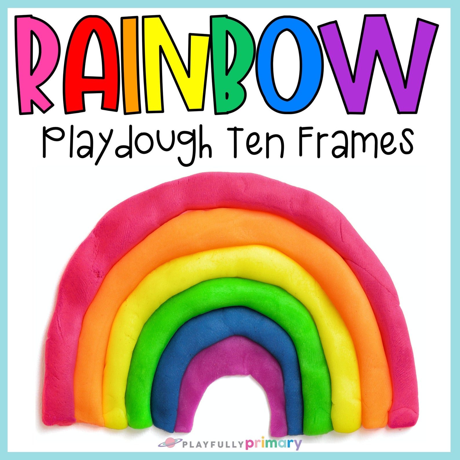 Rainbow Playdough Ten Frames Counting to 20 Activity | Etsy