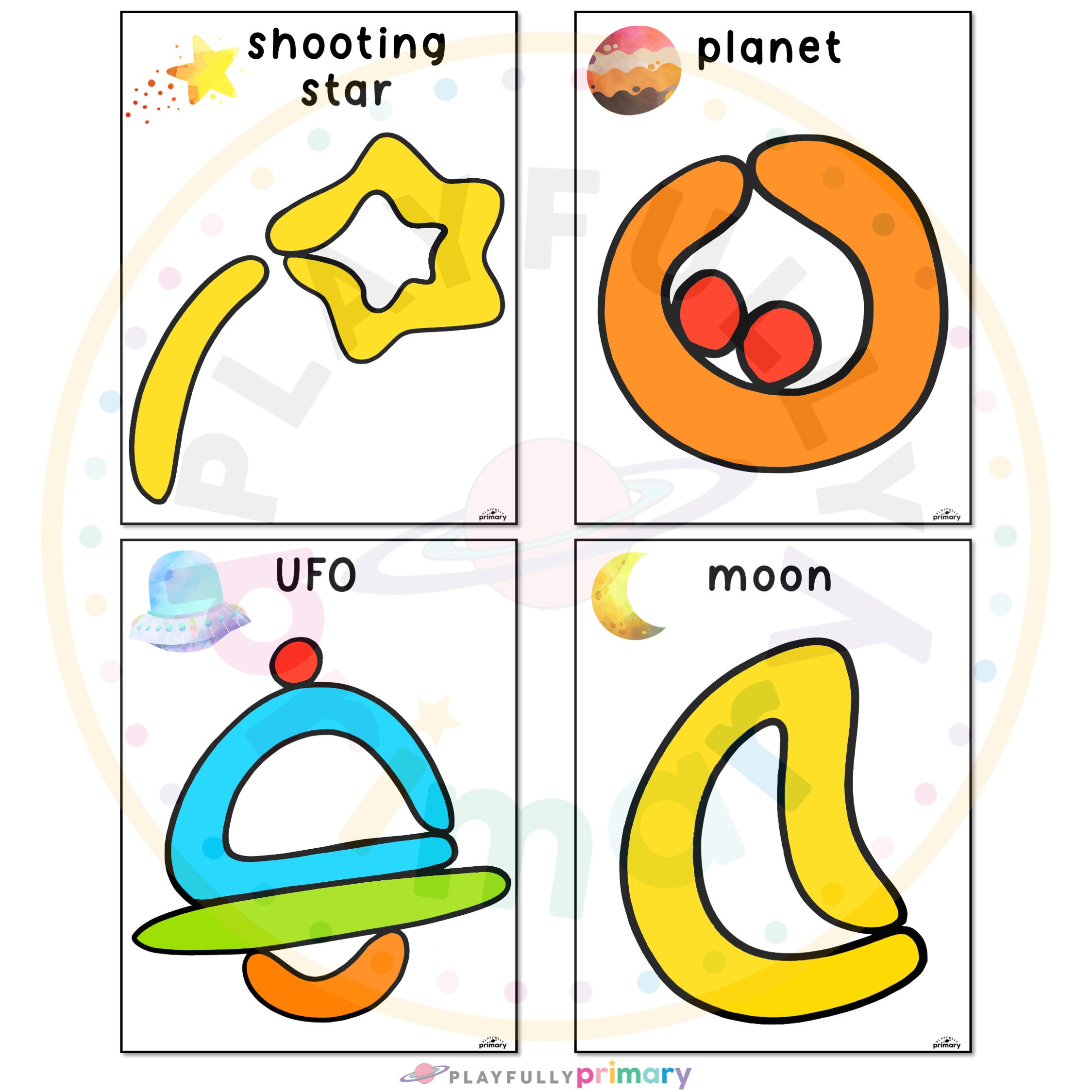 Space Playdough Mat Printables, Outer Space Printable Playdough ...