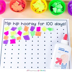 100th Day of School Craft Printable, 100 Days of School Activities for ...