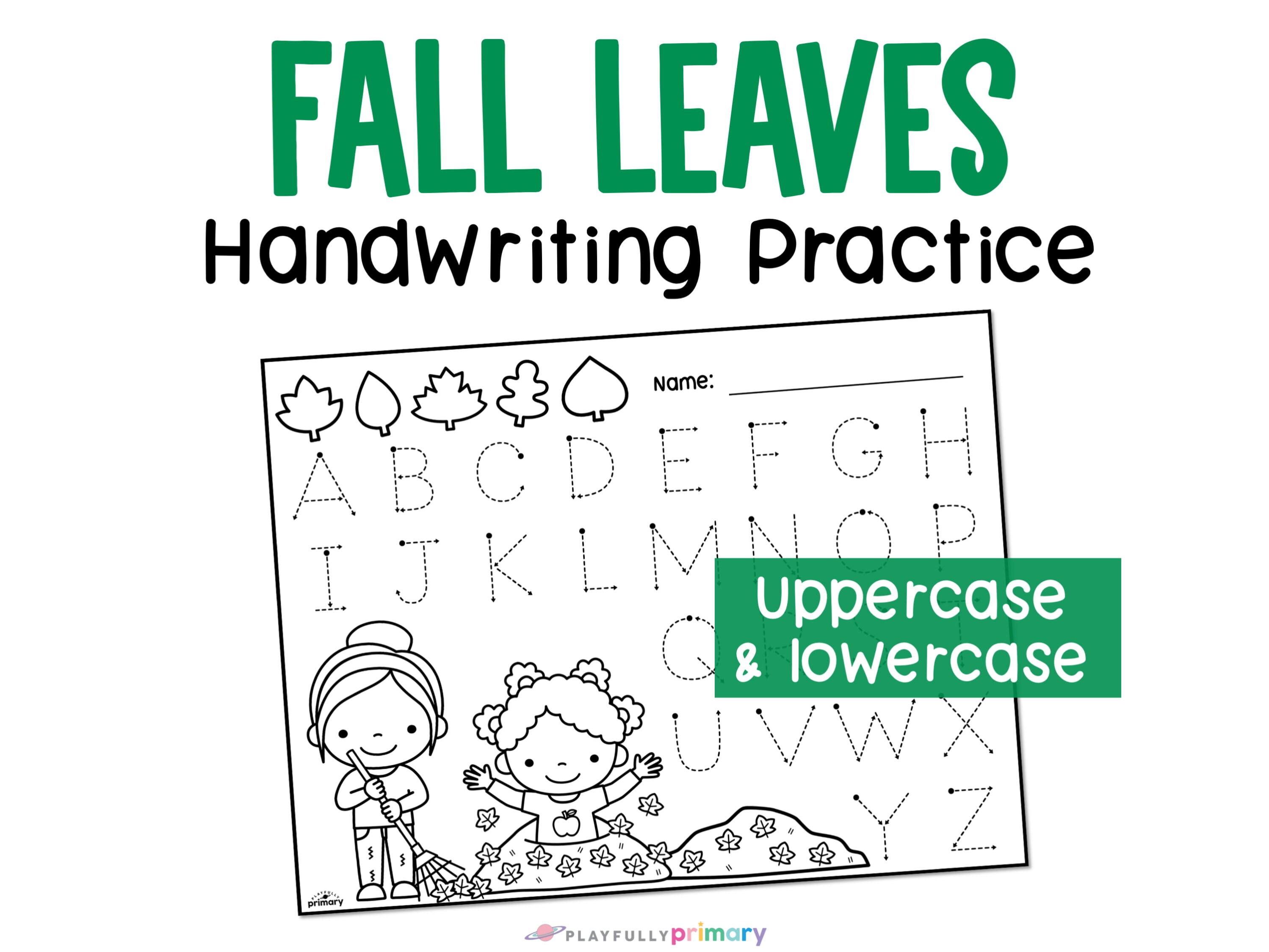 Leaf Unit Study Preschool + Kindergarten Handwriting Practice, Fall ...