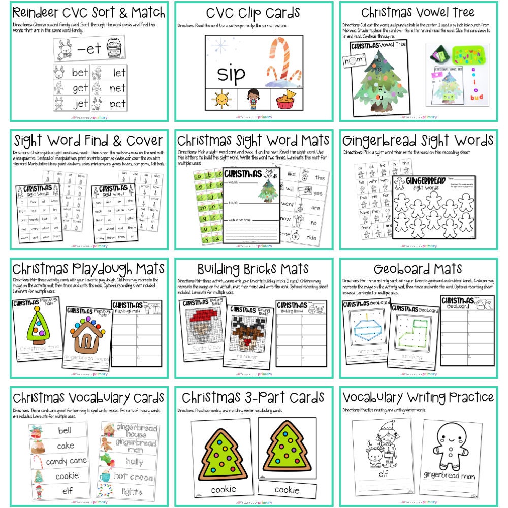 Homeschool Christmas Unit Study Activities for Kindergarten, December ...