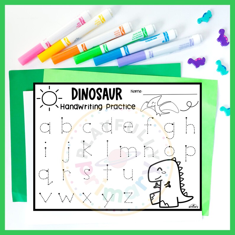Dinosaur Alphabet Printable Worksheet, Alphabet Tracing Printable ...