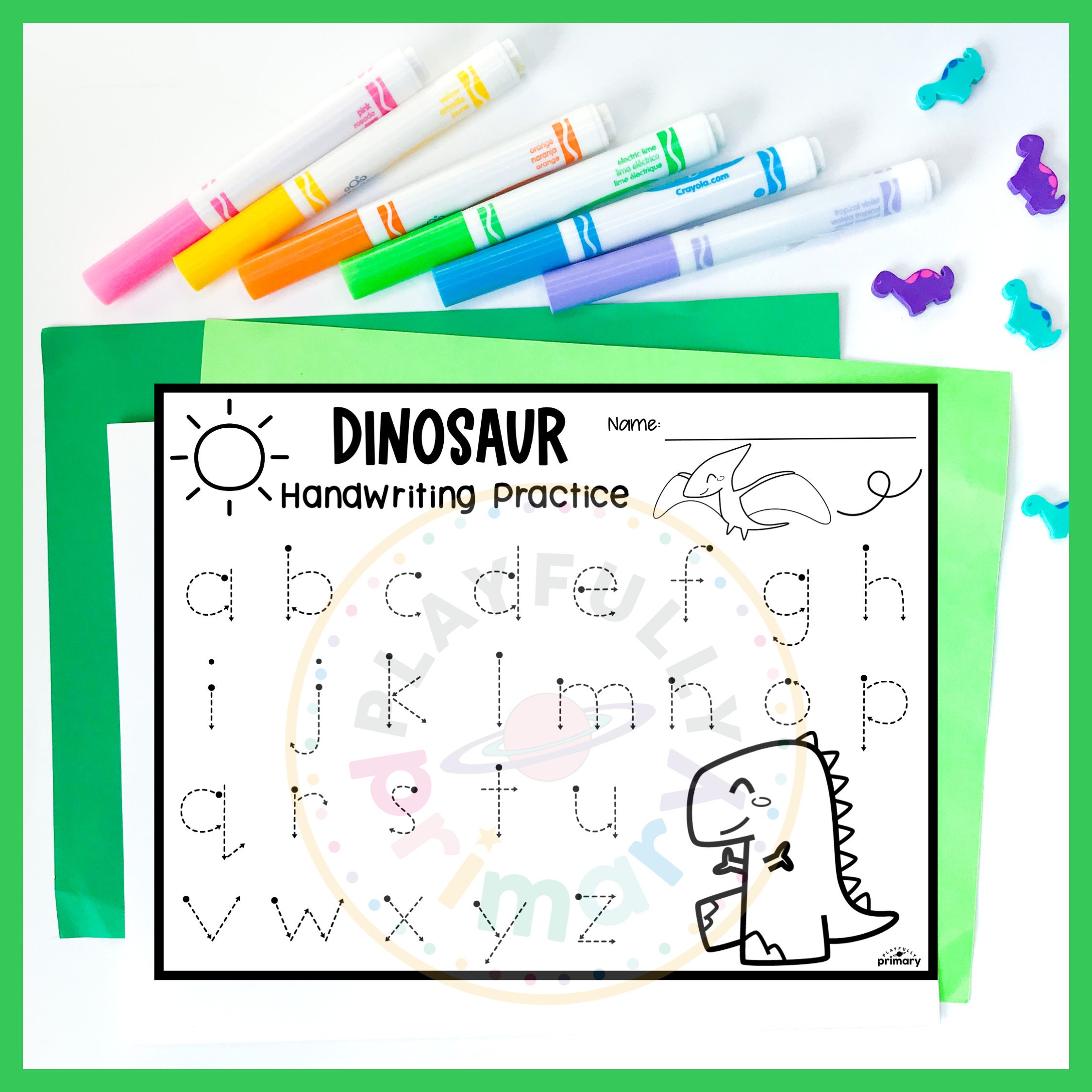 Dinosaur Alphabet Printable Worksheet, Alphabet Tracing Printable ...