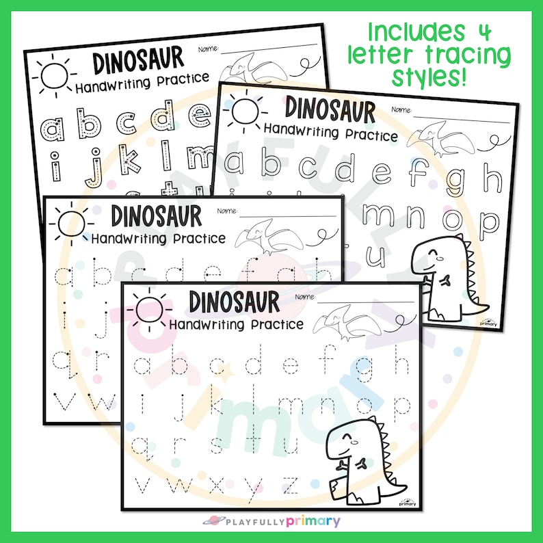 Dinosaur Alphabet Printable Worksheet, Alphabet Tracing Printable ...