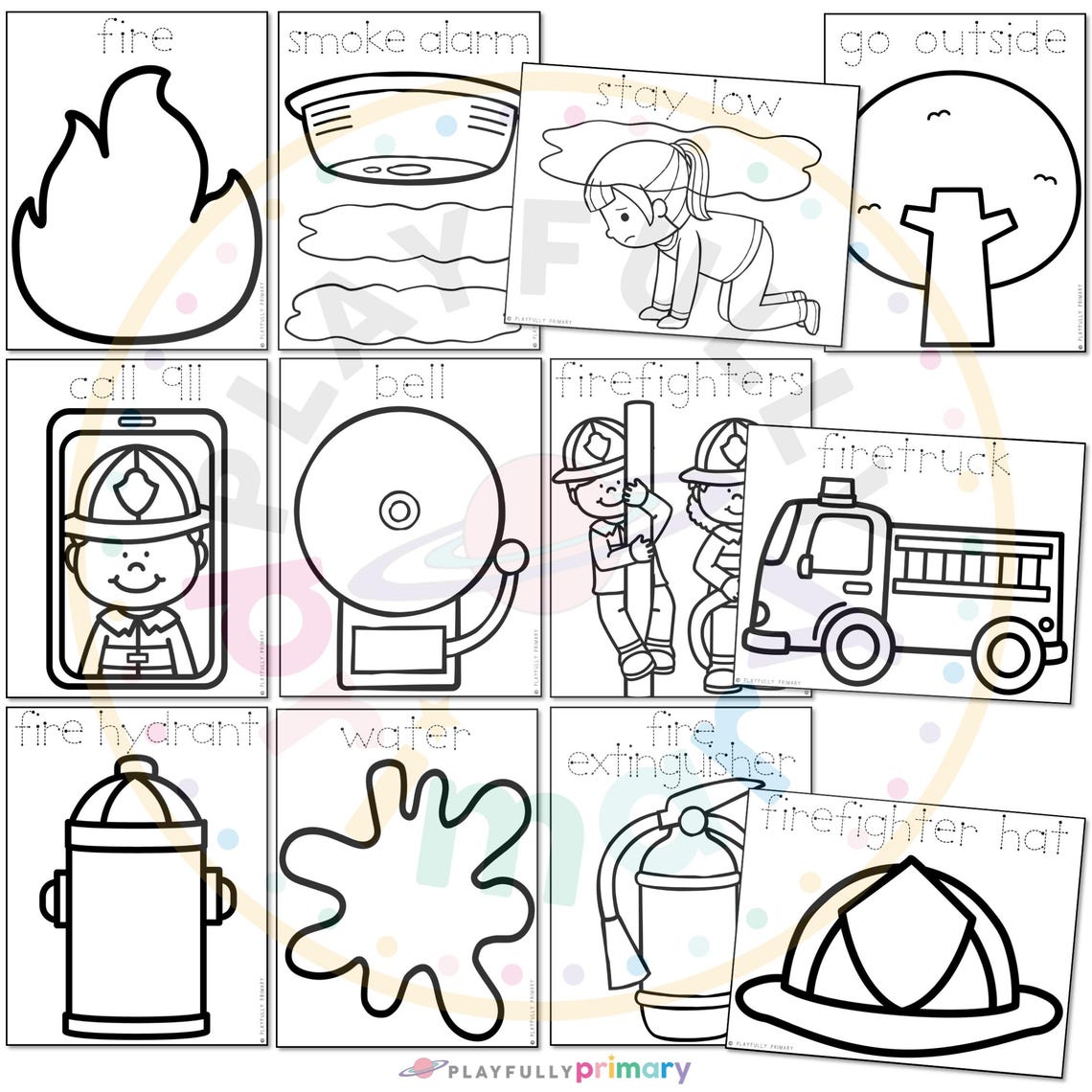 Fire Safety Crafts for Kids Printable | Preschool Craft Templates for ...