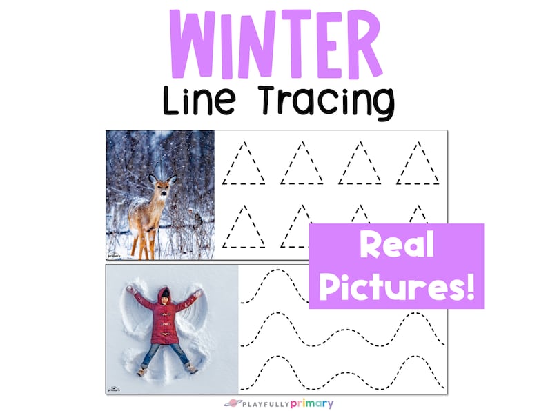 Winter Pre-writing Worksheets Printable Winter Tracing Lines ...