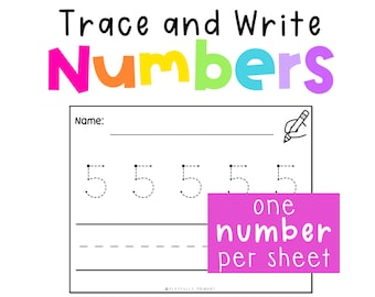 Number Worksheets 1-10, Tracing and Writing Numbers Kindergarten ...