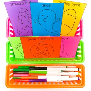 Halloween Tracing Practice - Tracing Worksheets - Halloween Printable ...