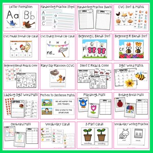 Spring Kindergarten Math, Reading, Writing Activities - Spring Unit ...
