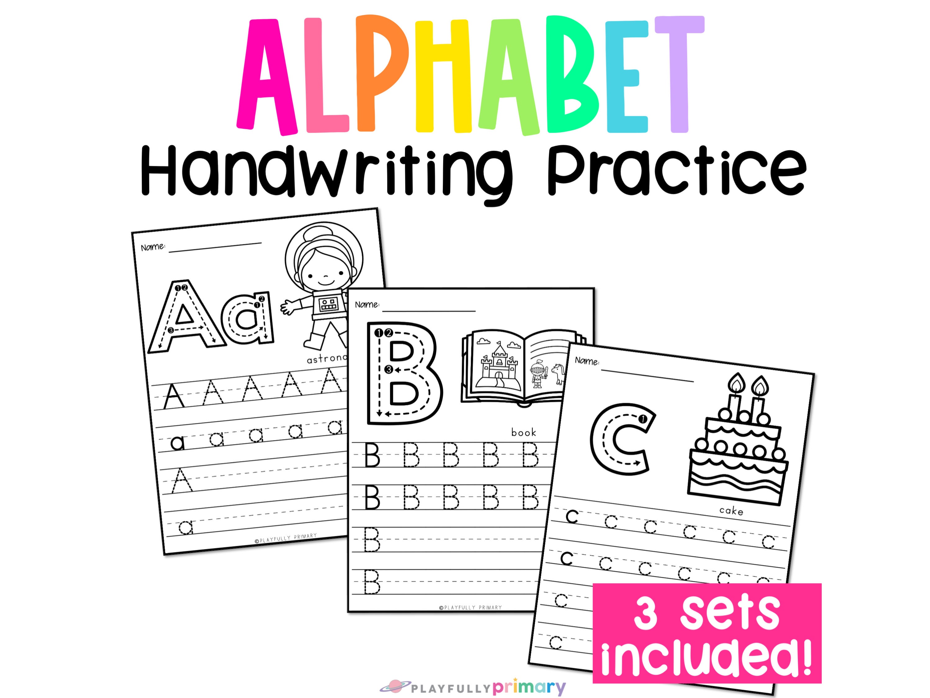 Kindergarten Writing Paper With Alphabet