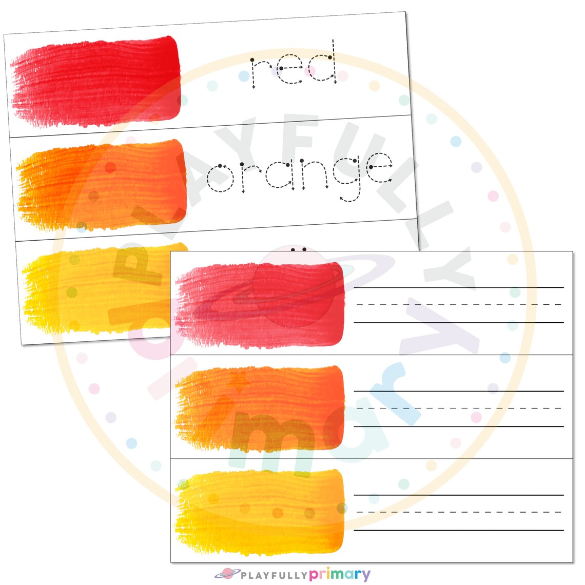 Color Flashcards Printable - Color Words Vocabulary Cards - Preschool ...