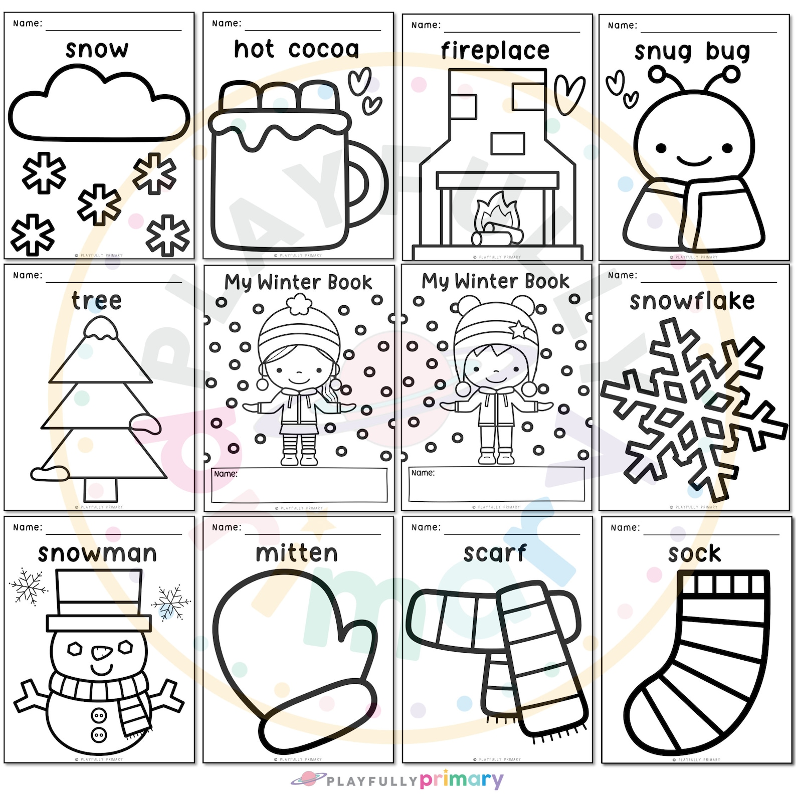 Winter Crafts for Kids Classroom Printable - Kindergarten Preschool ...