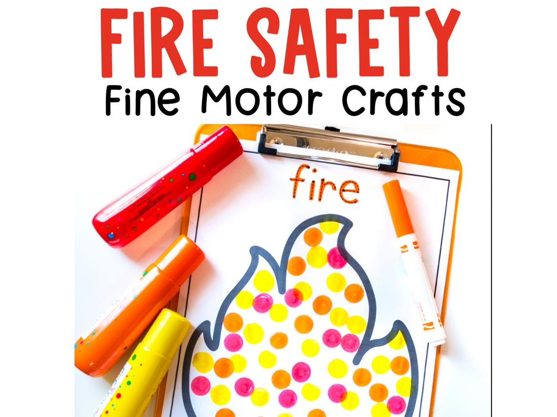 Fire Safety Crafts for Kids Printable | Preschool Craft Templates for ...