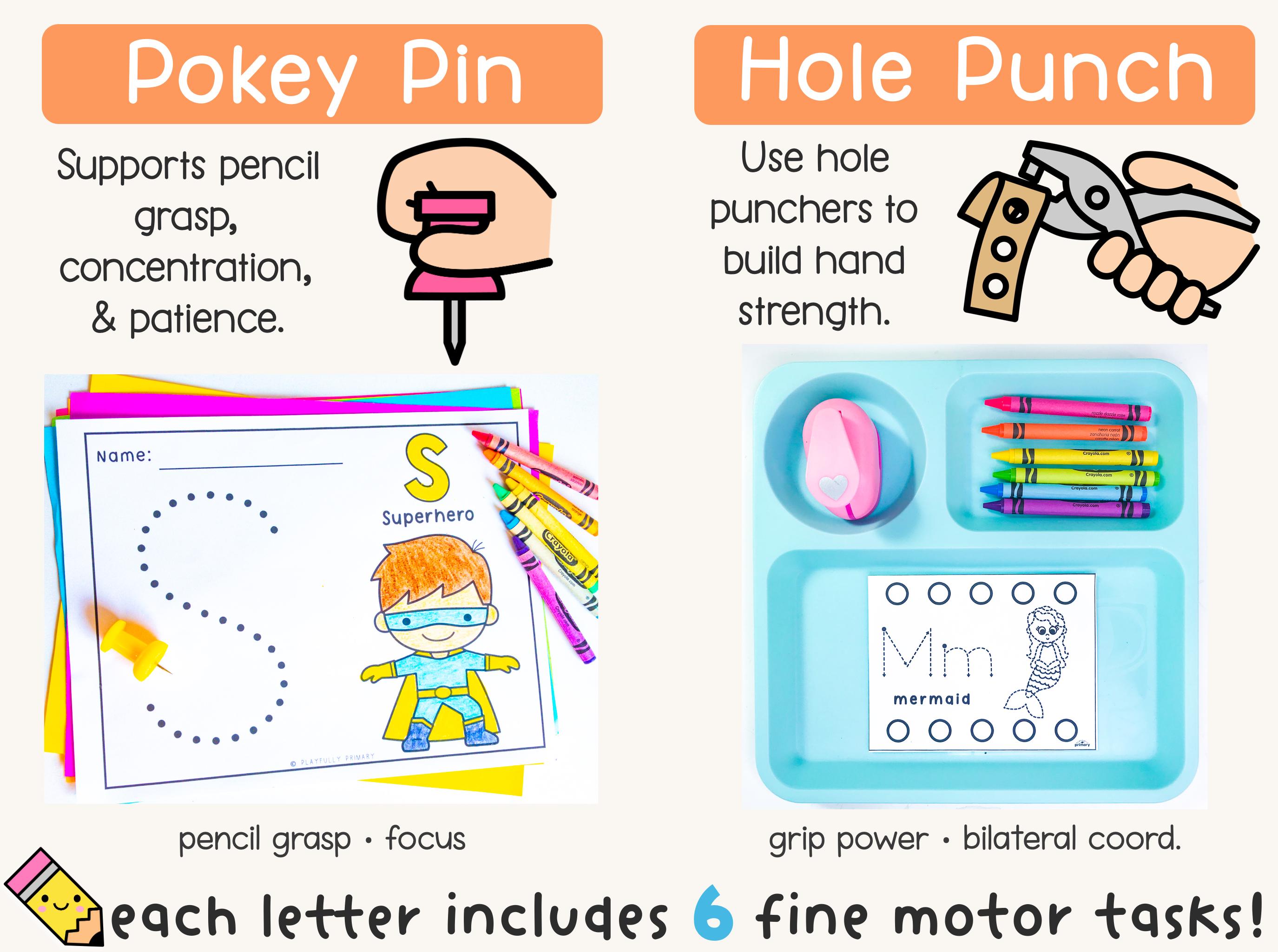 Alphabet Fine Motor Activities for Preschool & Kindergarten, Letter ...