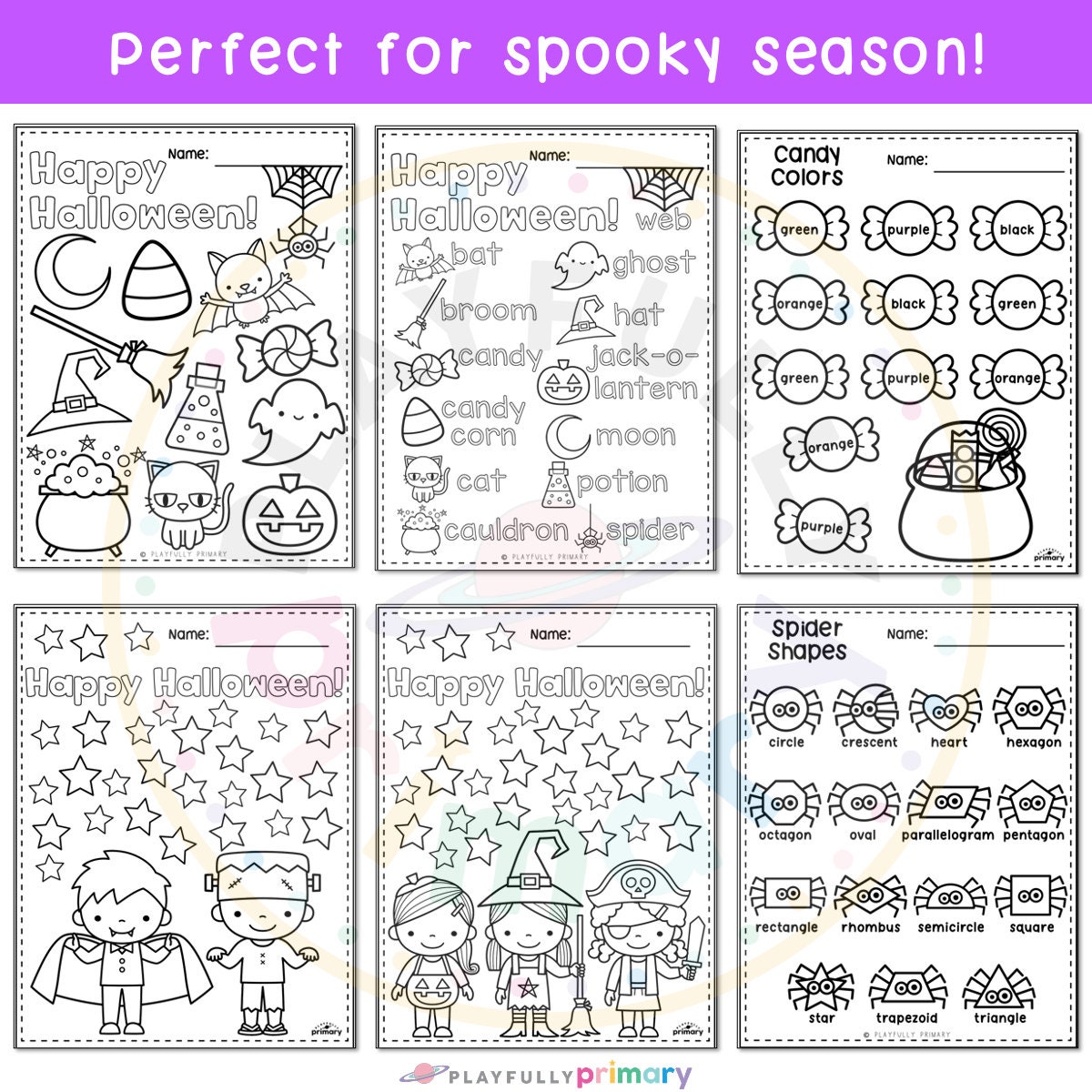 Halloween Coloring Pages for Kids, Halloween Printable Kids Activity ...