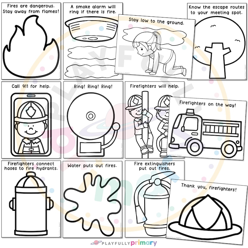 Fire Safety Crafts for Kids Printable | Preschool Craft Templates for ...