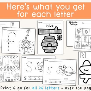 Alphabet Fine Motor Activities Bundle | Preschool Letter Crafts ...