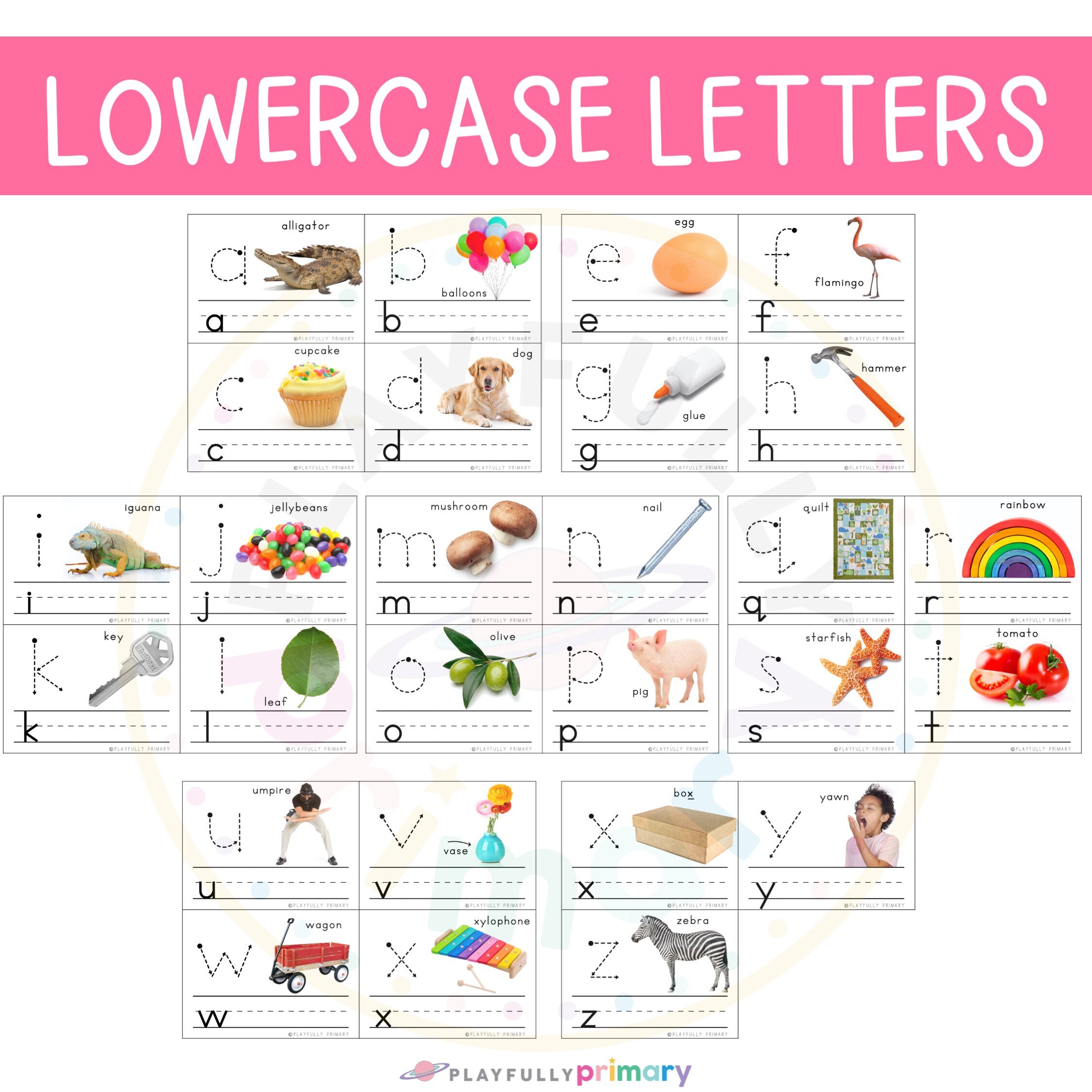Alphabet Flashcards Printable With Real Pictures, Alphabet Tracing ...