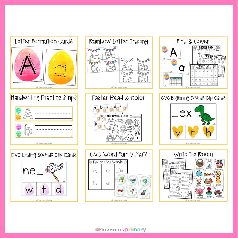 Easter Preschool Curriculum Unit Theme Activities, Easter Homeschool ...