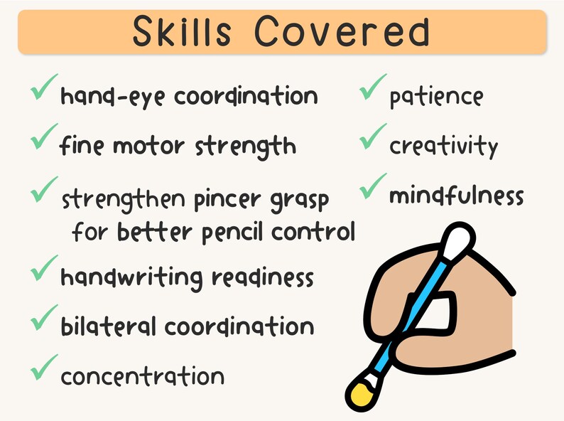 Fall Q-tip Painting Craft - Fine Motor Art for Preschool and ...