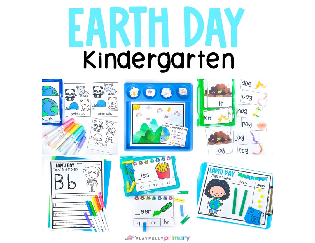 Earth Day Homeschool Printables Kindergarten Math, Reading, Writing ...