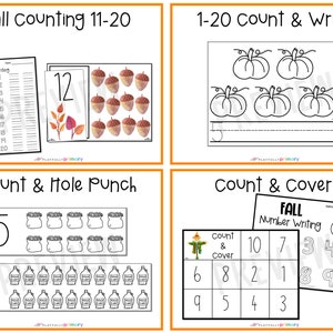 Homeschool Fall Activities Kindergarten Bundle, Fall Kindergarten ...