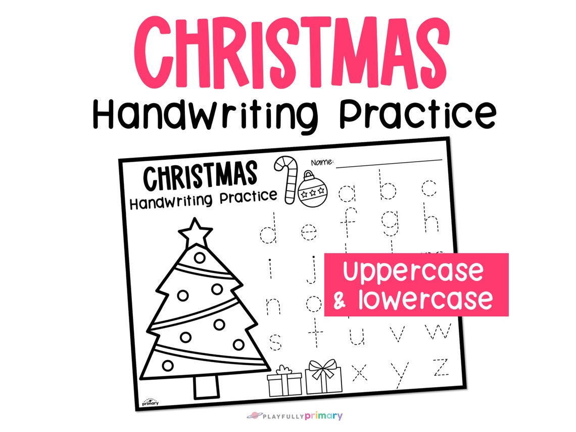 Christmas Worksheets Printables, Kindergarten Preschool Handwriting ...