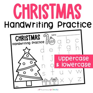 Christmas Worksheets Printables, Kindergarten Preschool Handwriting ...