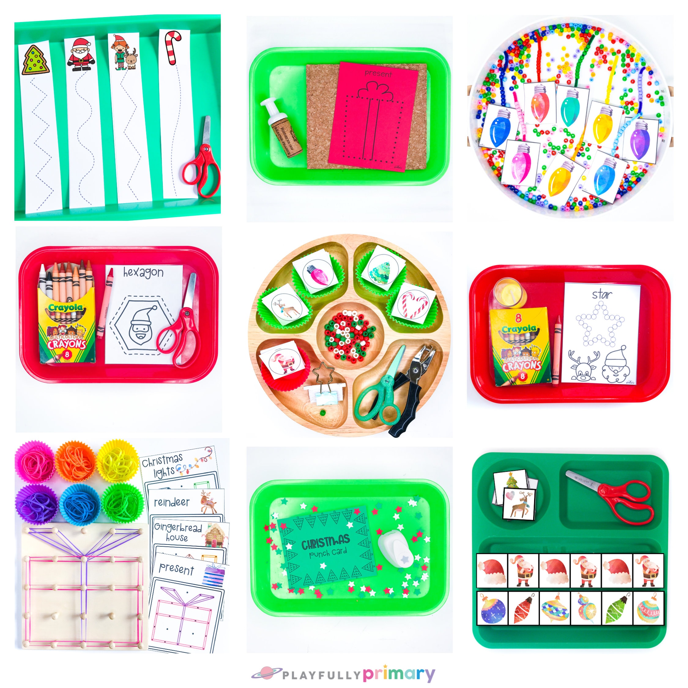 Christmas Fine Motor Activities Crafts, December Homeschool, Montessori ...