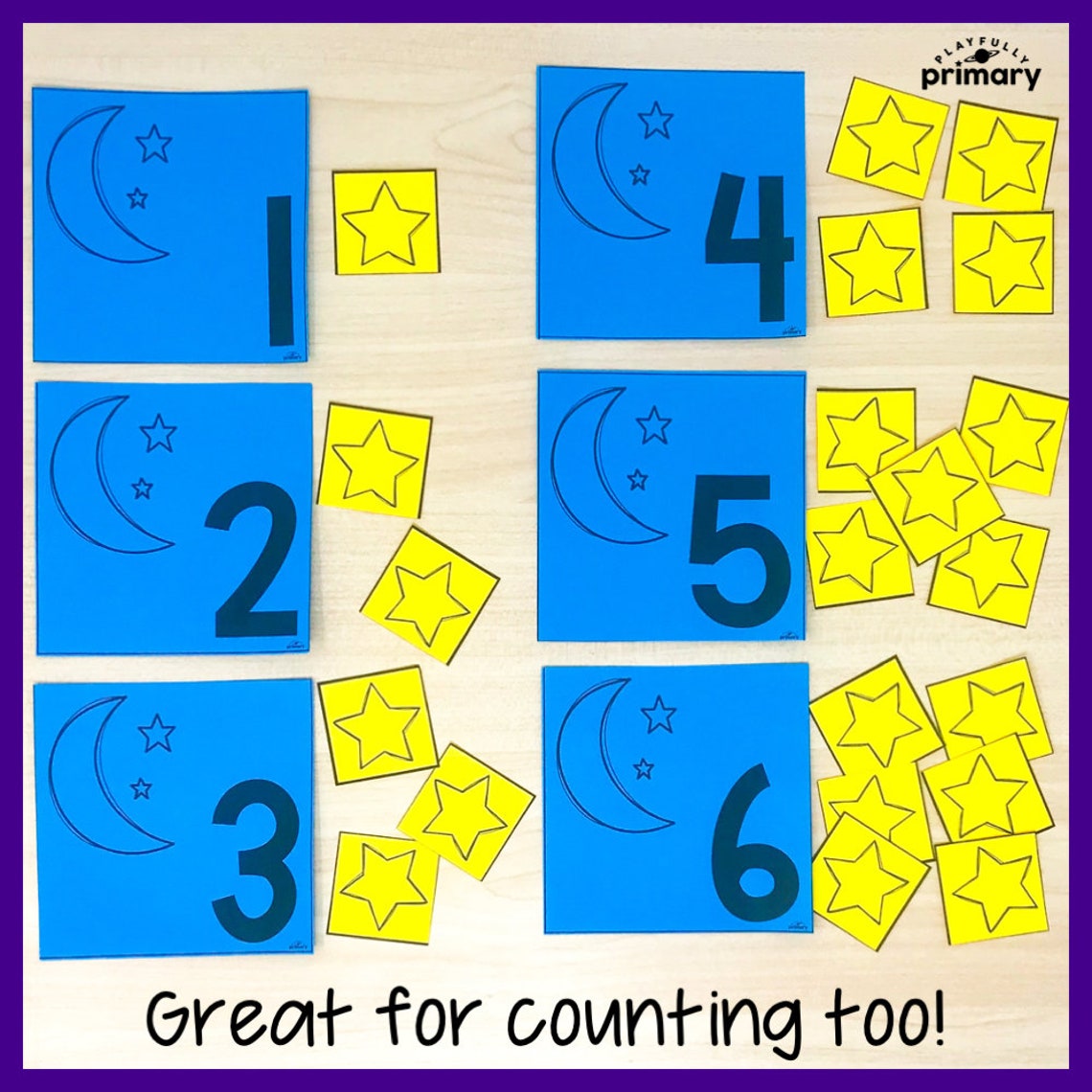 Moon & Stars Addition to 10 Sorting Preschool Kindergarten | Etsy