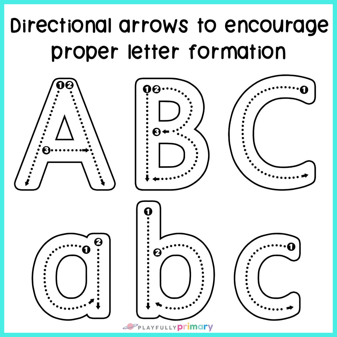 Handwriting Worksheet Kids Alphabet Letter Formation - Letter Tracing ...