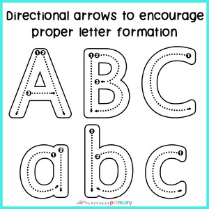 Handwriting Worksheet Kids Alphabet Letter Formation - Letter Tracing ...