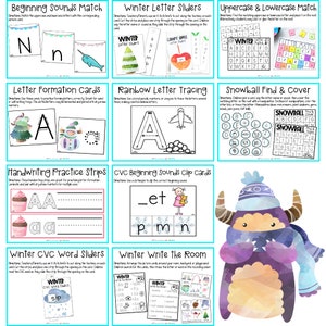 Winter Preschool Activities Pack Printable, Winter Homeschool ...