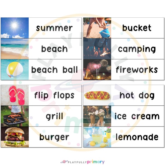 Summer Vocabulary Words Summer Vocabulary Cards