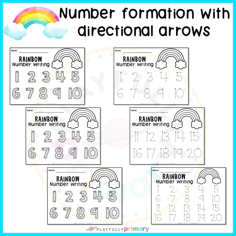 Rainbow Playdough Ten Frames | Counting to 20 Activity | Preschool ...